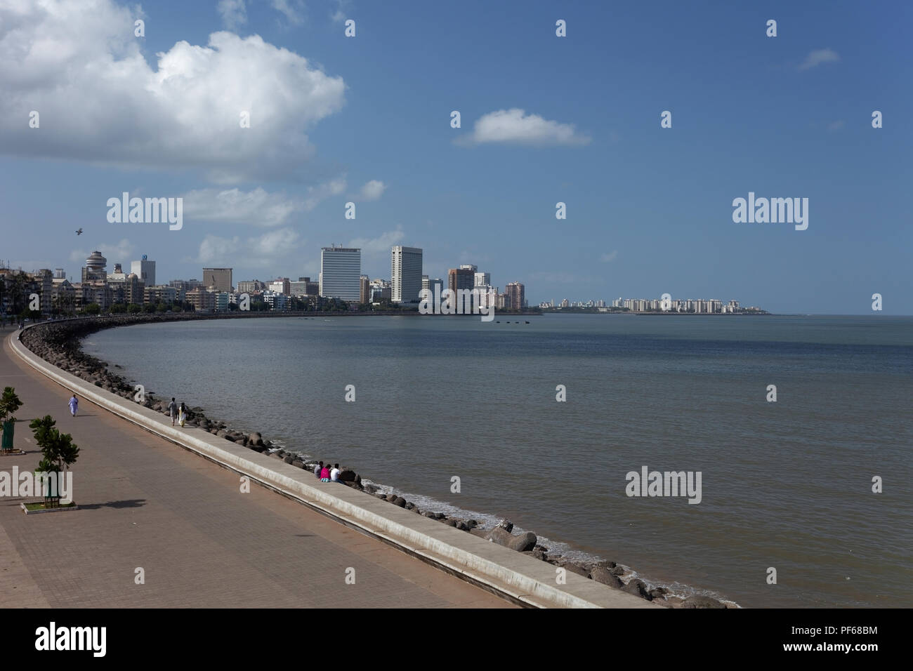 View of Nariman Point skyline from Marine Drive, Mumbai, Maharashtra ...