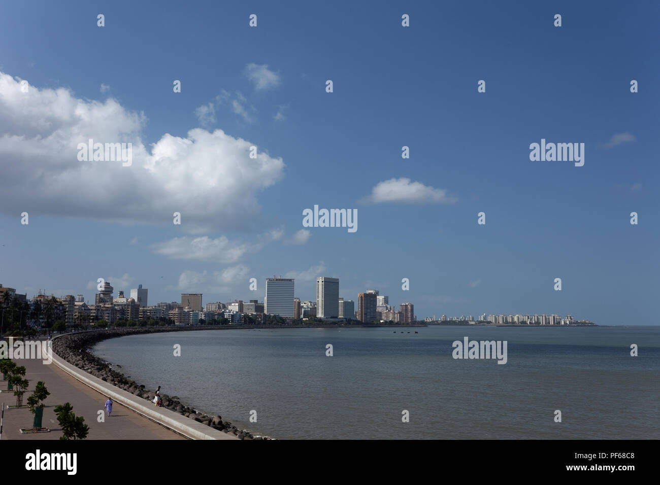 View of Nariman Point skyline from Marine Drive, Mumbai, Maharashtra ...