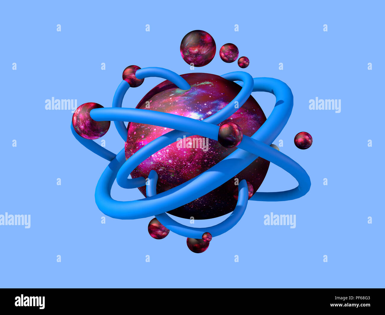 3d render space element. Fantasy abstract art object Stock Photo - Alamy