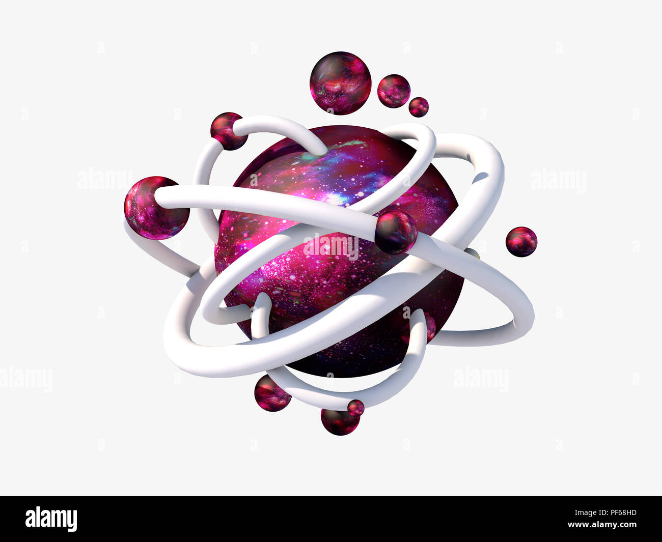 3d render space element. Fantasy abstract art object Stock Photo - Alamy