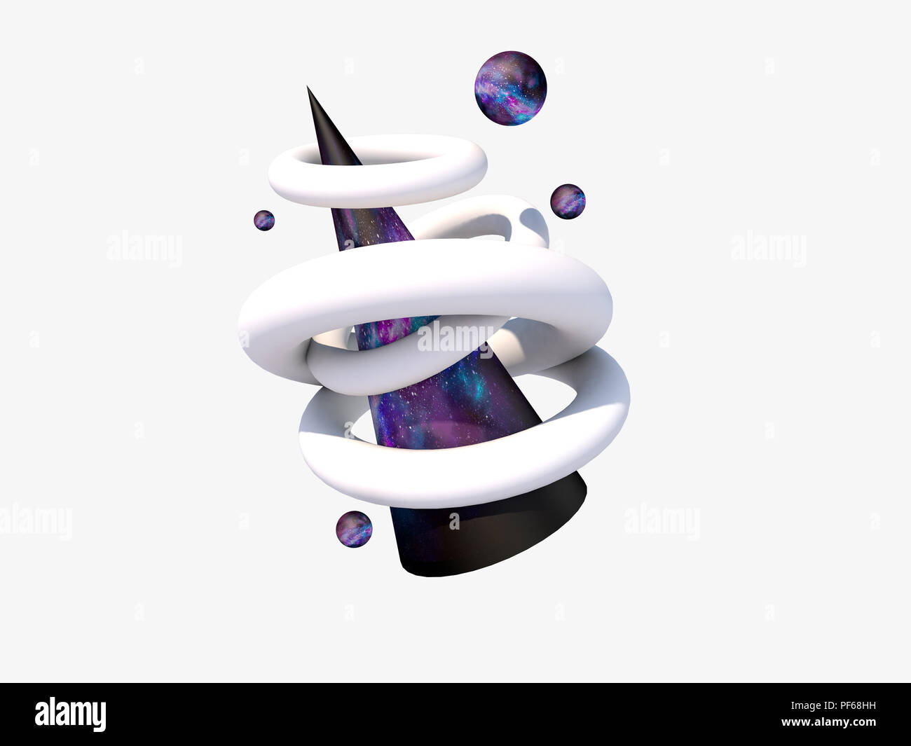 3d render space element. Fantasy abstract art object Stock Photo - Alamy