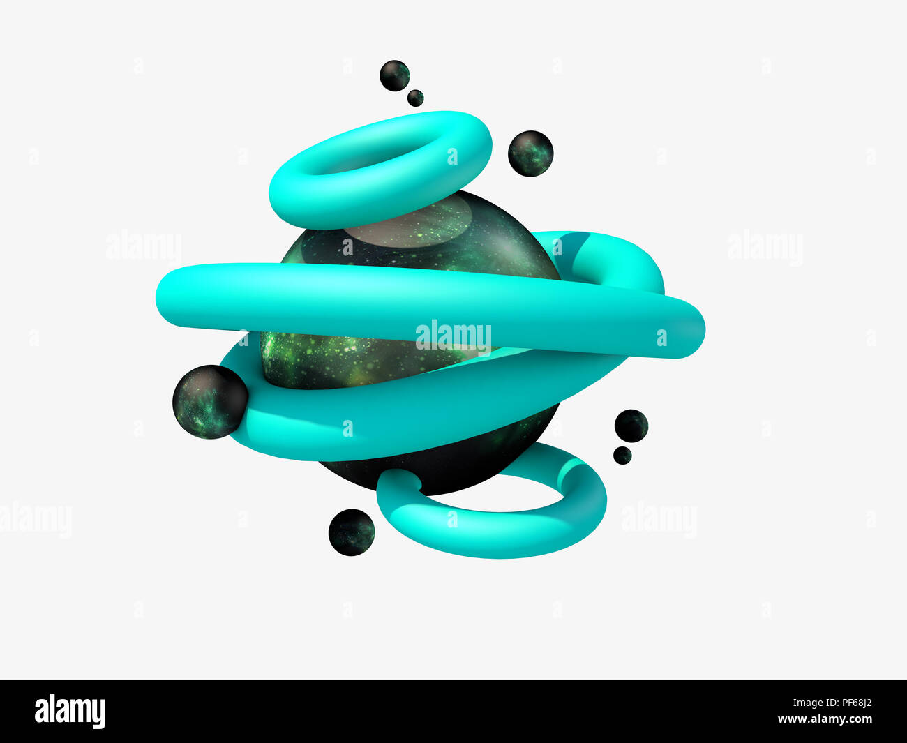 3d render space element. Fantasy abstract art object Stock Photo - Alamy