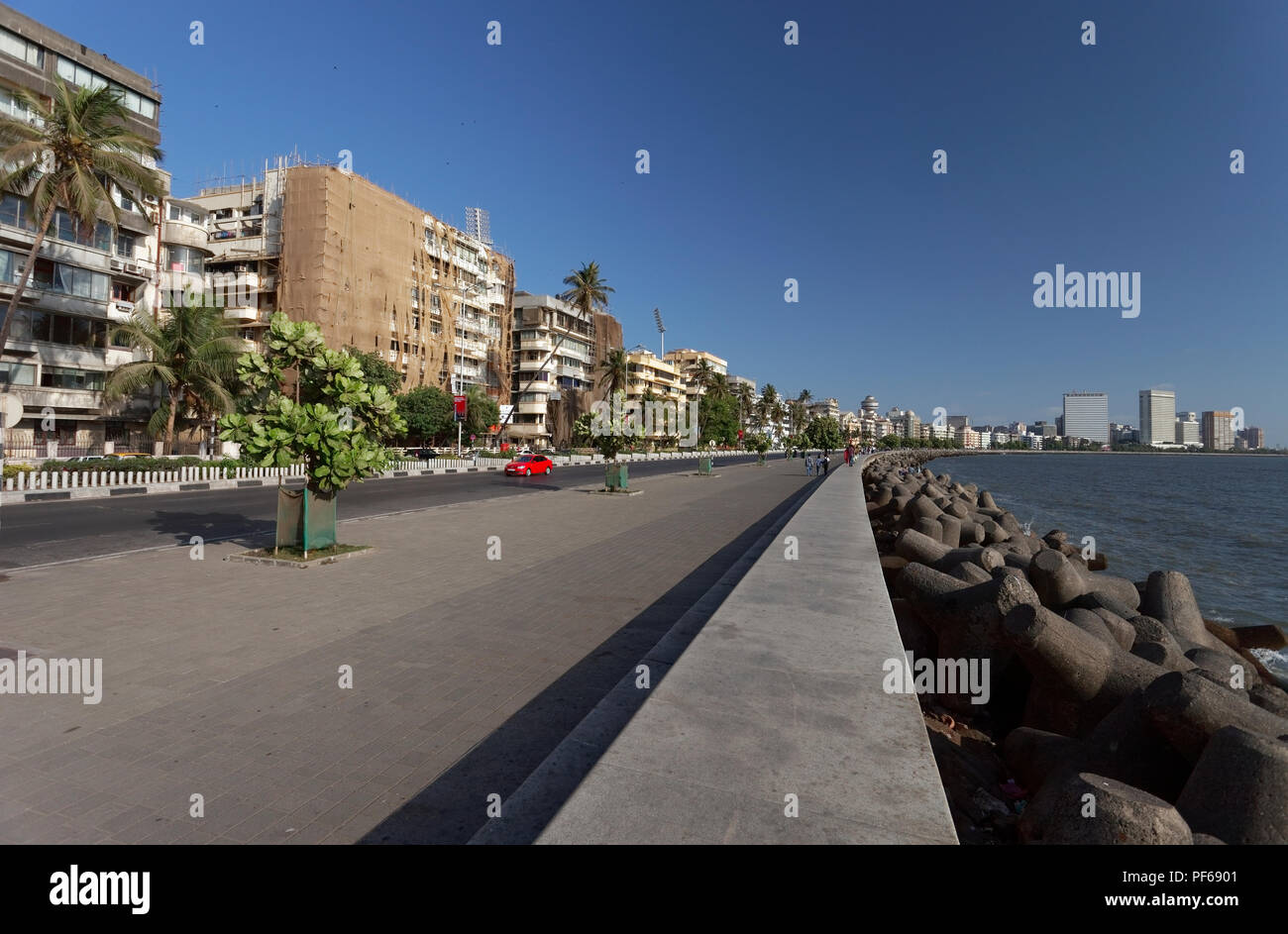 View of Nariman Point skyline from Marine Drive, Mumbai, Maharashtra ...