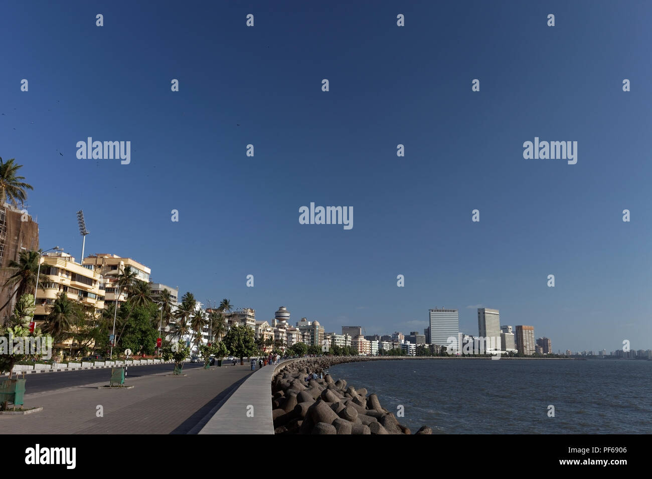 View of Nariman Point skyline from Marine Drive, Mumbai, Maharashtra ...