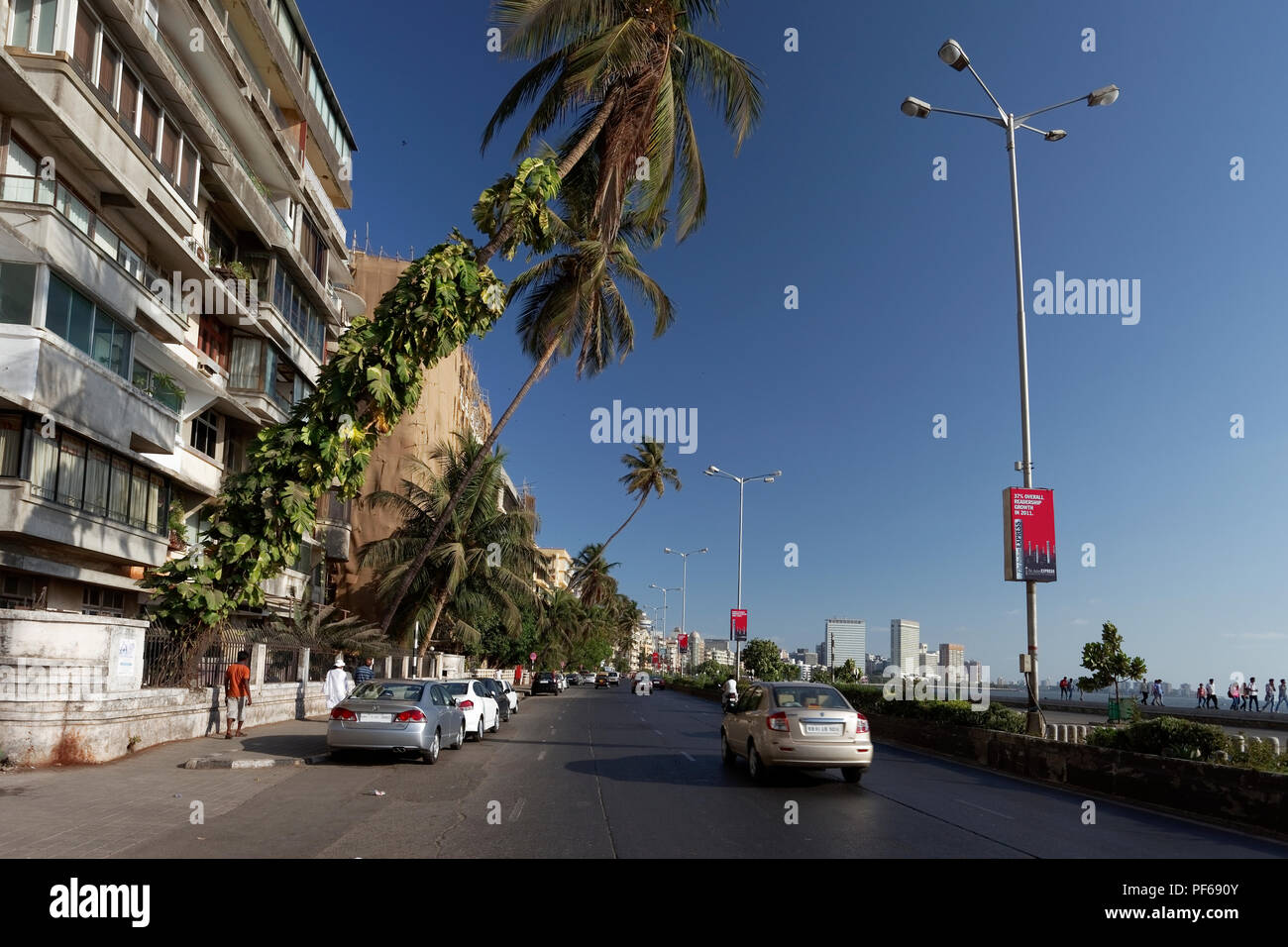 View of Nariman Point skyline from Marine Drive, Mumbai, Maharashtra ...