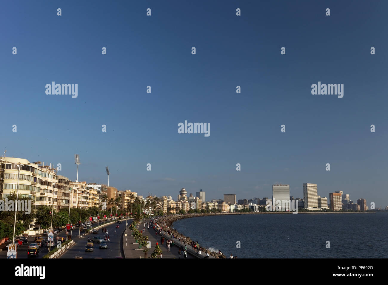 View of Nariman Point skyline from Marine Drive, Mumbai, Maharashtra ...