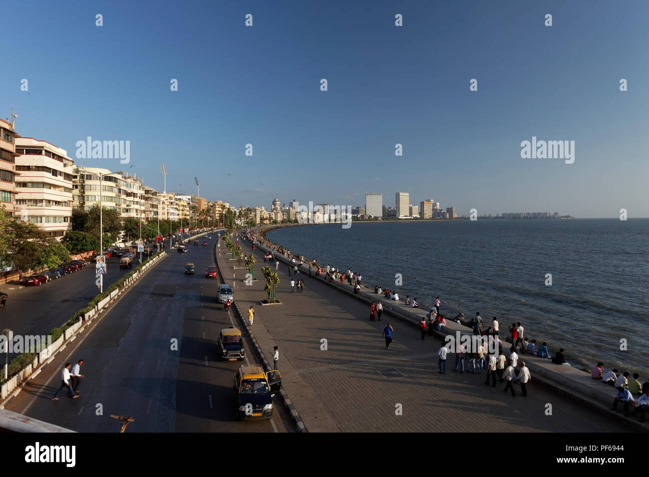 View of Nariman Point skyline from Marine Drive, Mumbai, Maharashtra ...