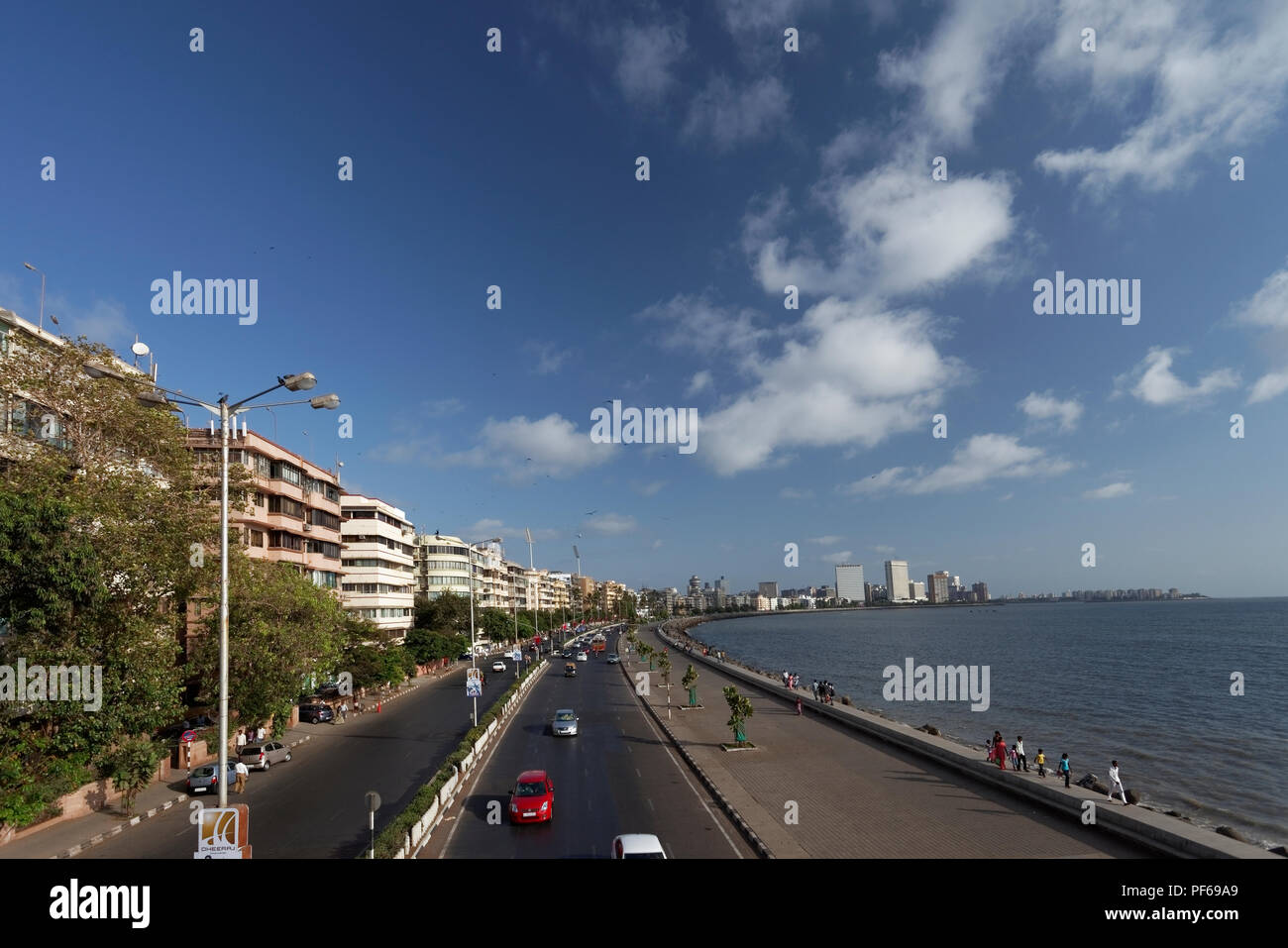 View of Nariman Point skyline from Marine Drive, Mumbai, Maharashtra ...