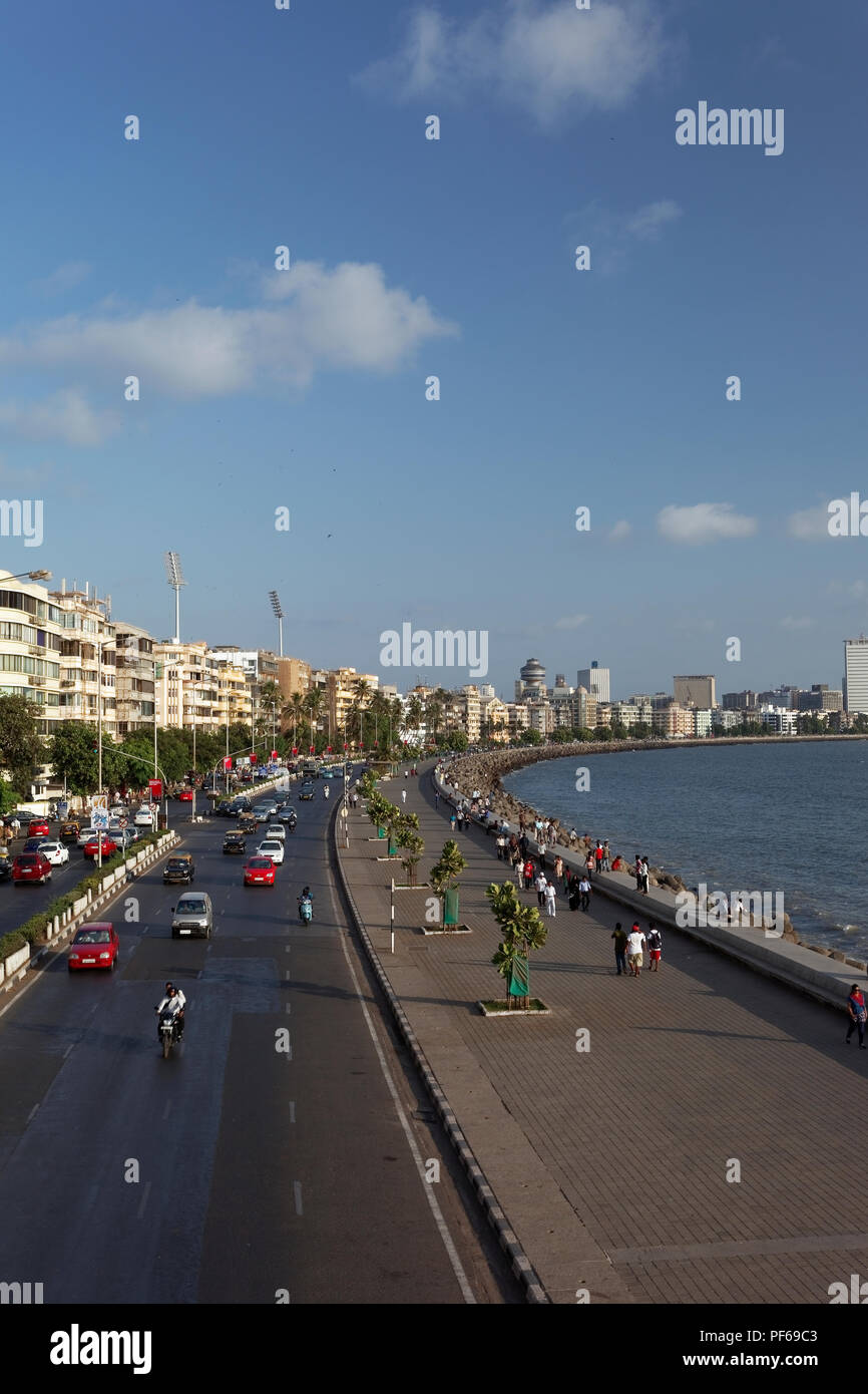 View of Nariman Point skyline from Marine Drive, Mumbai, Maharashtra ...
