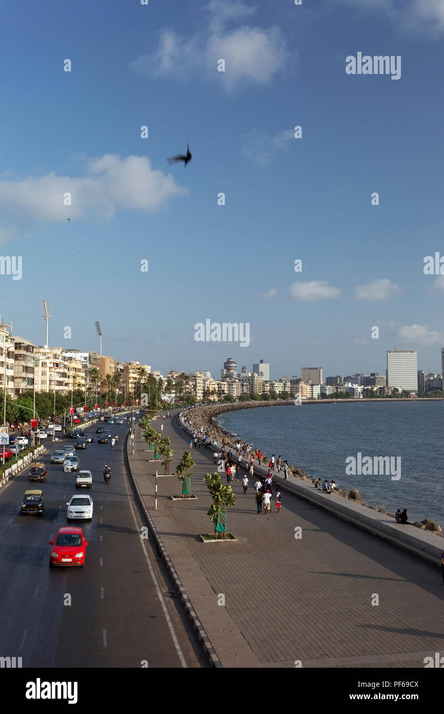 View of Nariman Point skyline from Marine Drive, Mumbai, Maharashtra ...
