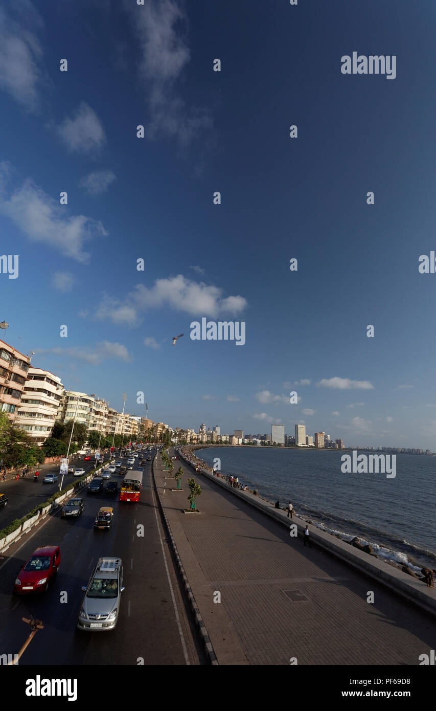 View of Nariman Point skyline from Marine Drive, Mumbai, Maharashtra ...