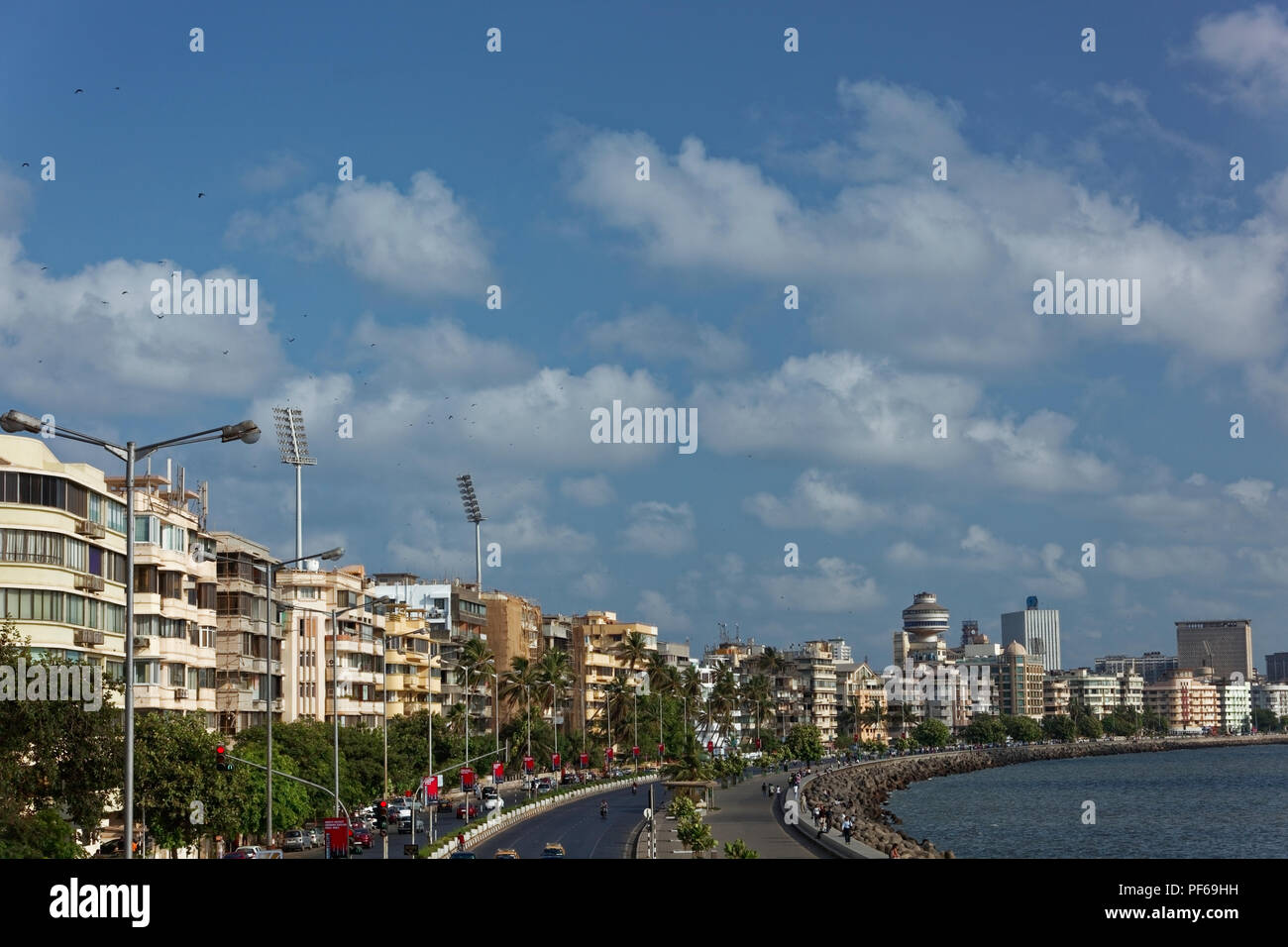 View of Nariman Point skyline from Marine Drive, Mumbai, Maharashtra ...
