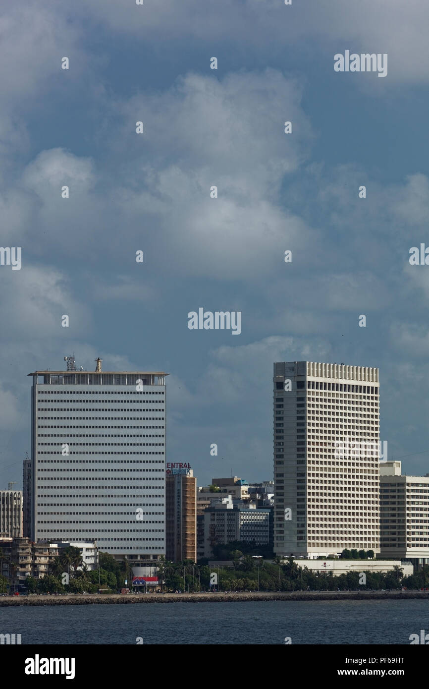 View of Nariman Point skyline from Marine Drive, Mumbai, Maharashtra ...