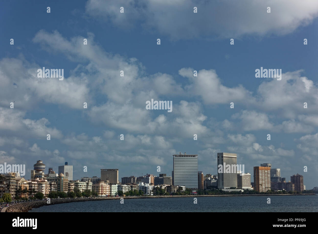 View of Nariman Point skyline from Marine Drive, Mumbai, Maharashtra ...