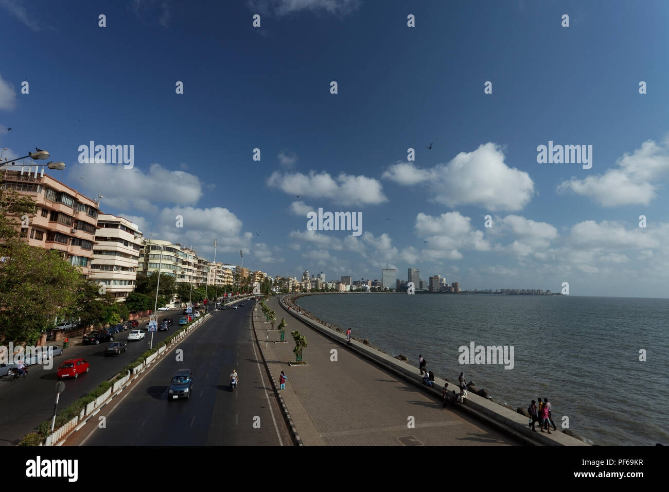 View of Nariman Point skyline from Marine Drive, Mumbai, Maharashtra ...