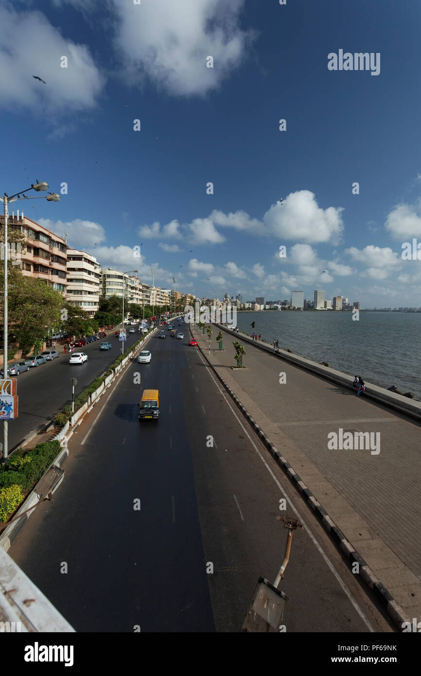 View of Nariman Point skyline from Marine Drive, Mumbai, Maharashtra ...