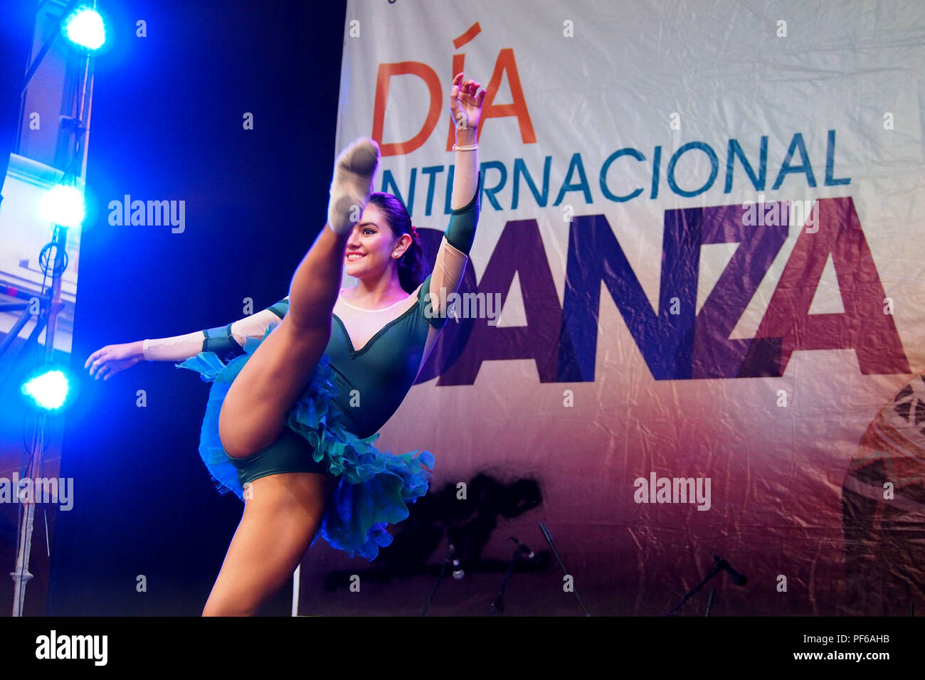 Female dancer performing modern dance as part of the International ...