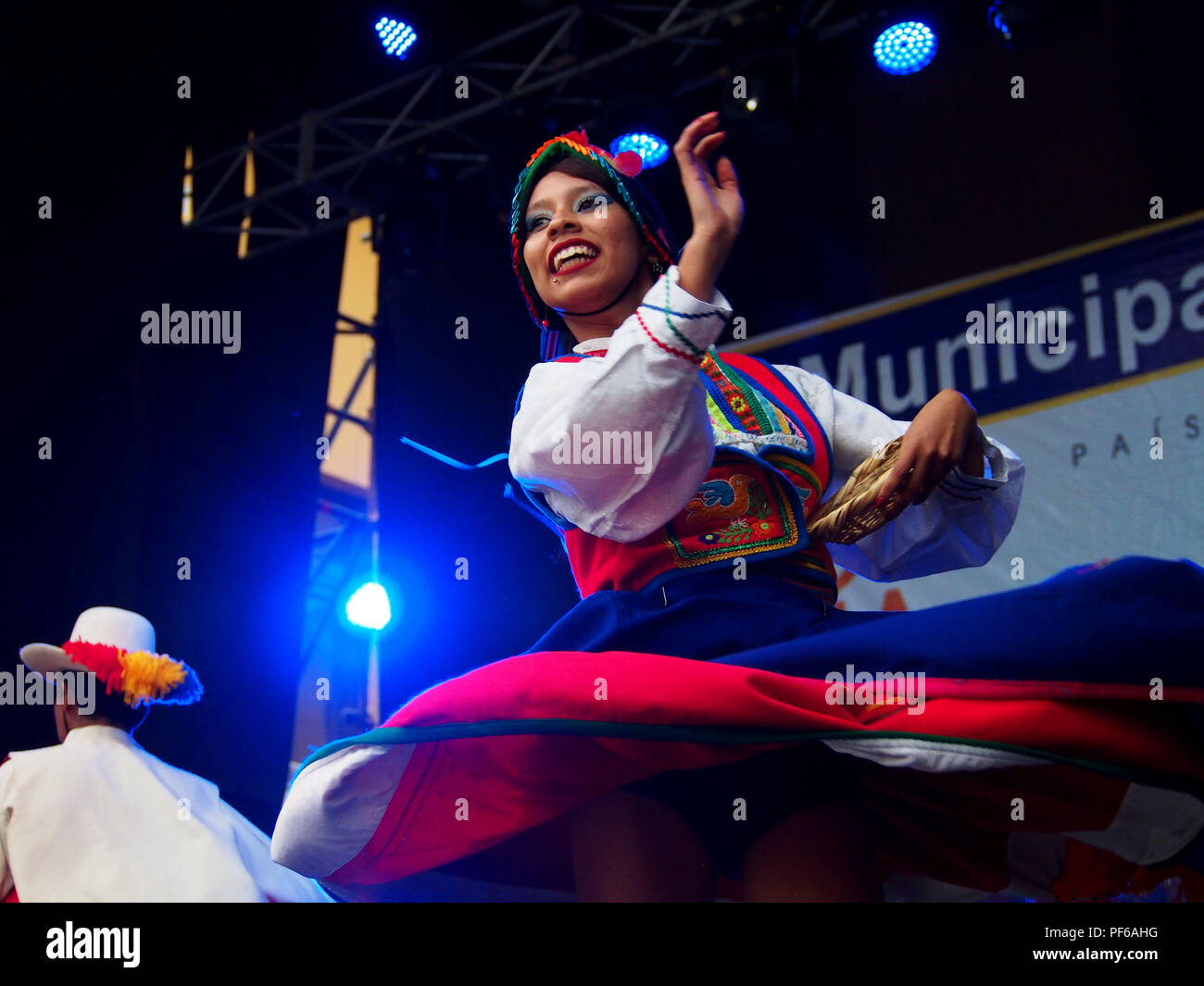 Dancers from the cast of "Pasion Juvenil" performing "Tunas Marca" a ...