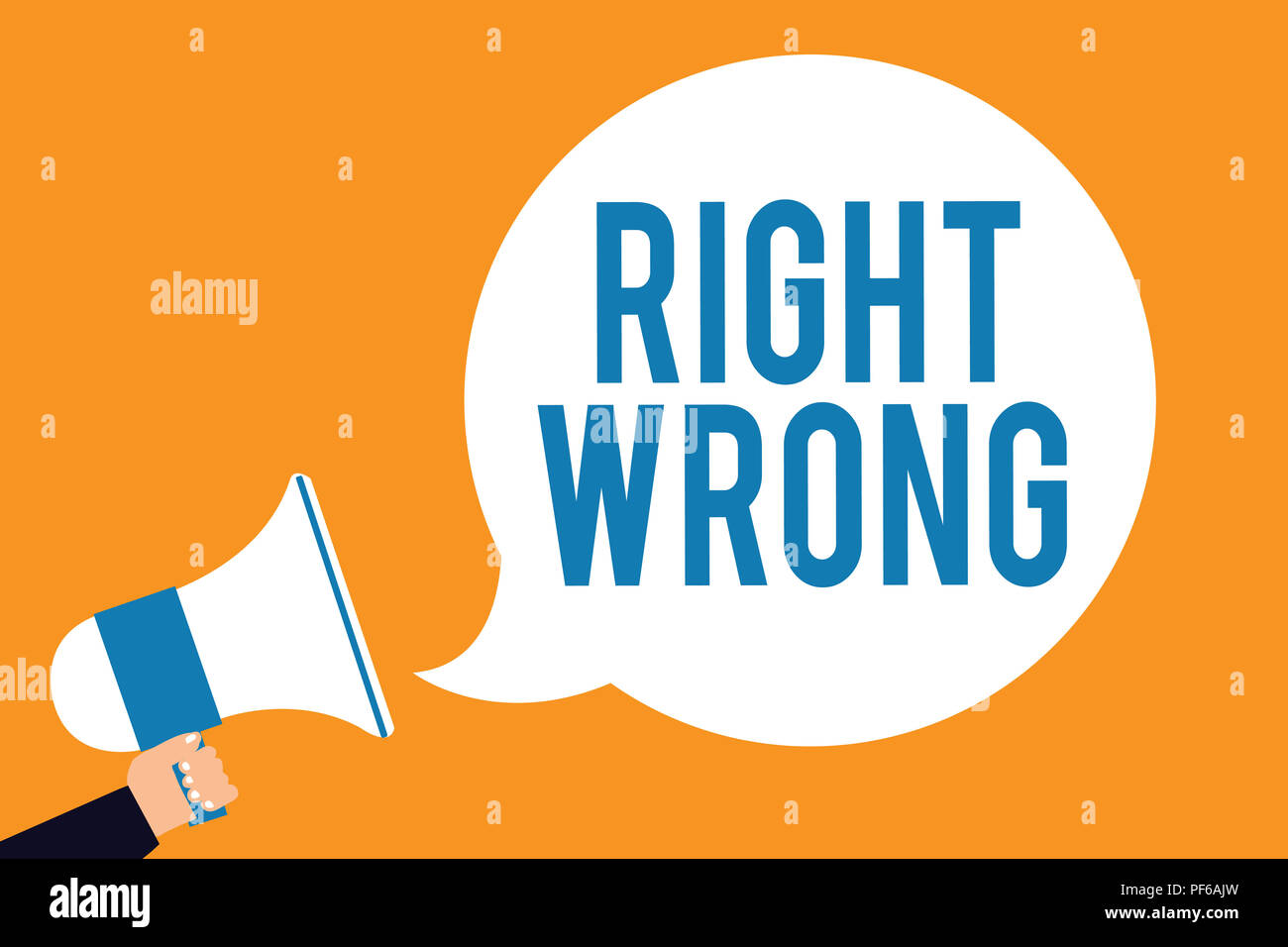 Word writing text Right Wrong. Business concept for choose between two ...