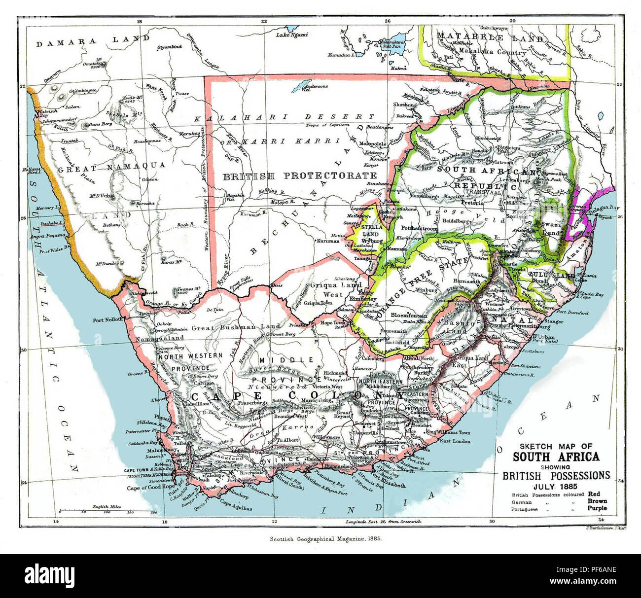 Old South West Africa Map High Resolution Stock Photography and Images ...