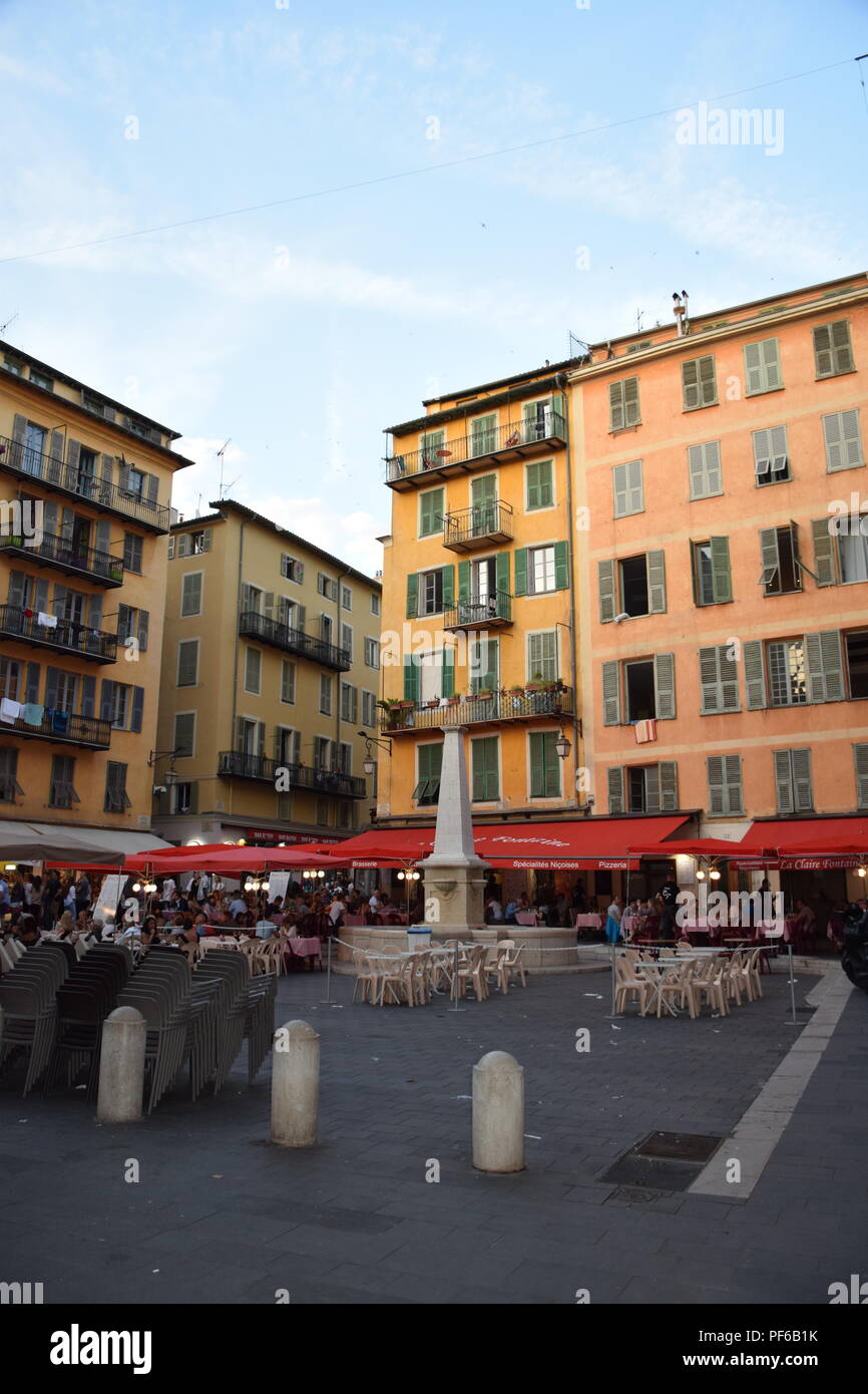 The lively Place Rossetti in old Nice, France Stock Photo - Alamy