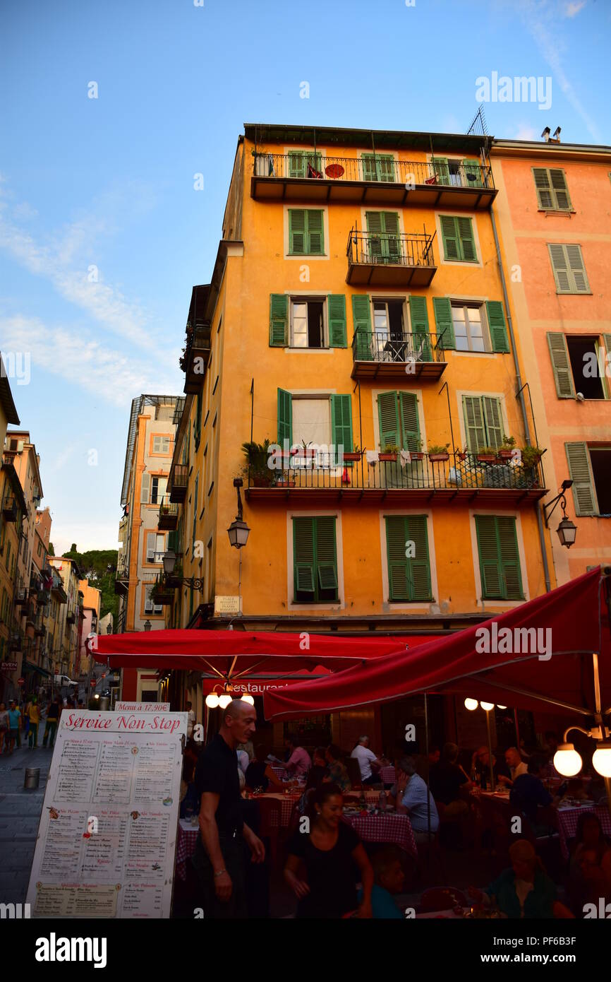 The lively Place Rossetti in old Nice, France Stock Photo - Alamy