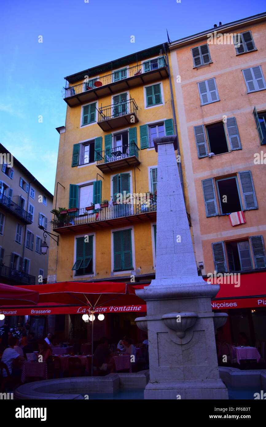The lively Place Rossetti in old Nice, France Stock Photo - Alamy