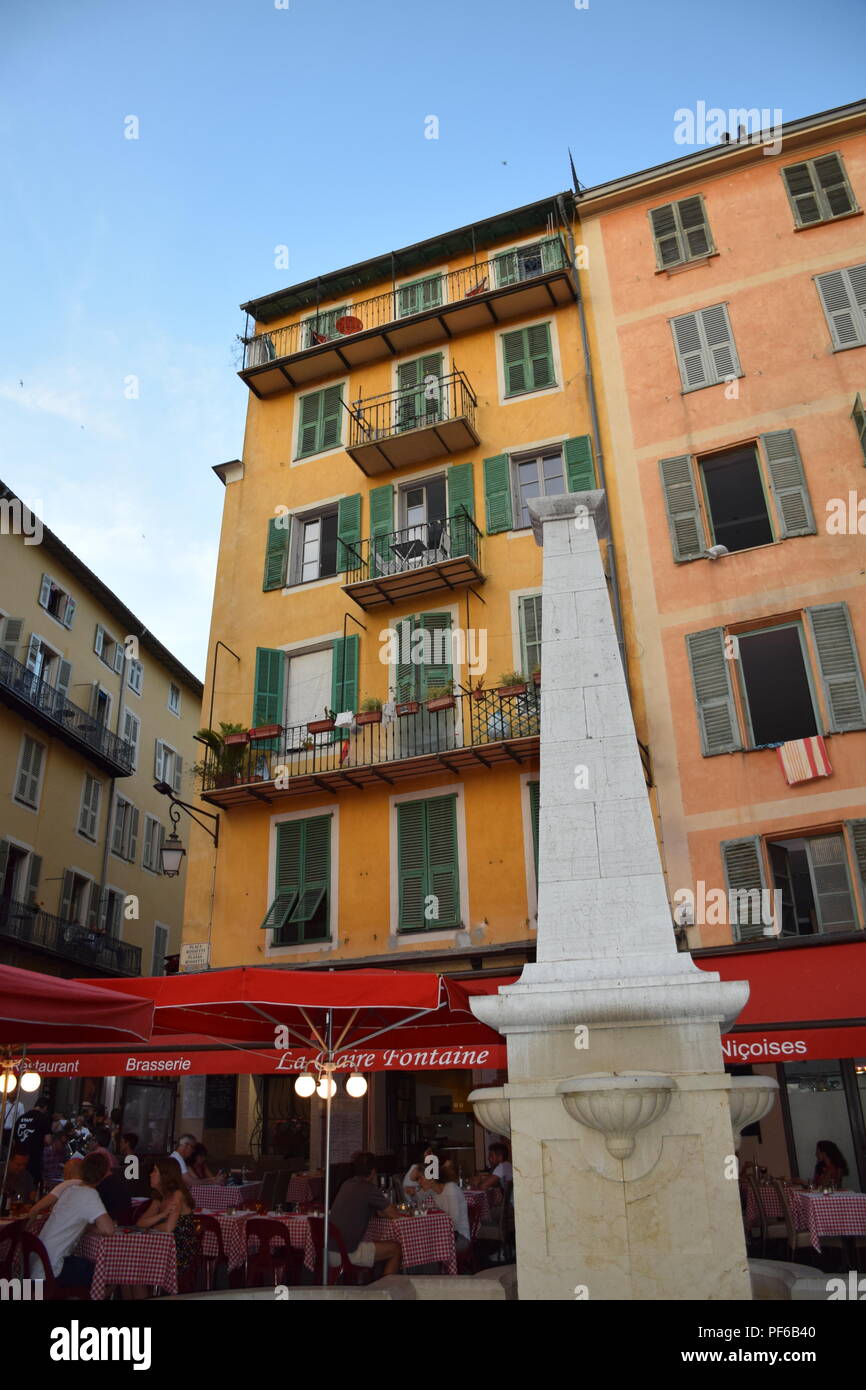 The lively Place Rossetti in old Nice, France Stock Photo - Alamy