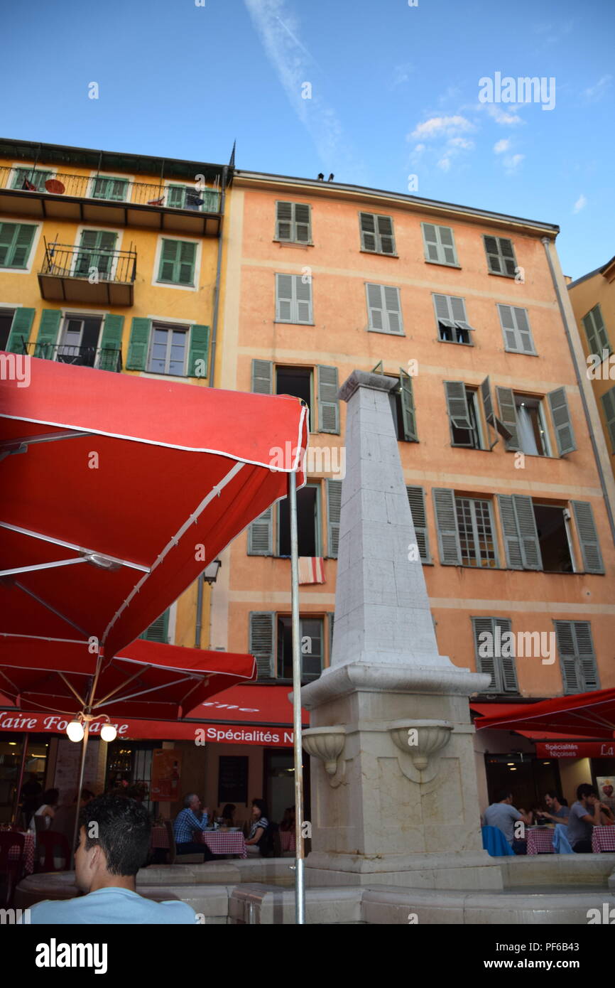 The lively Place Rossetti in old Nice, France Stock Photo - Alamy