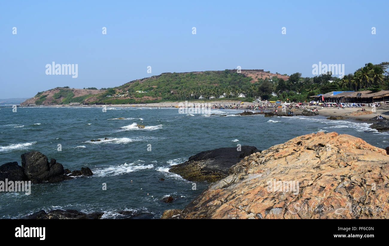 Panoramic view beach goa india hi-res stock photography and images - Alamy