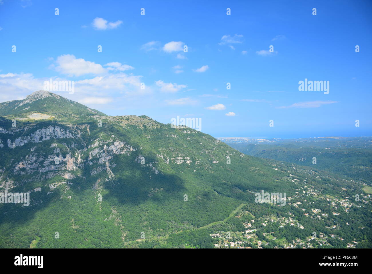 Views of the mountains and countryside around the village of Gourdon ...