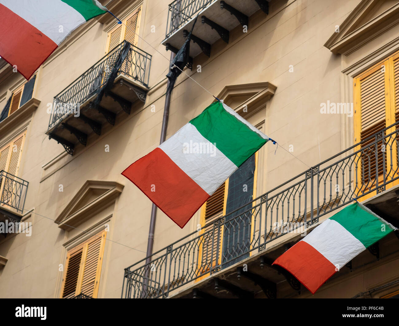 Palermo sicily italy flag hi-res stock photography and images - Alamy