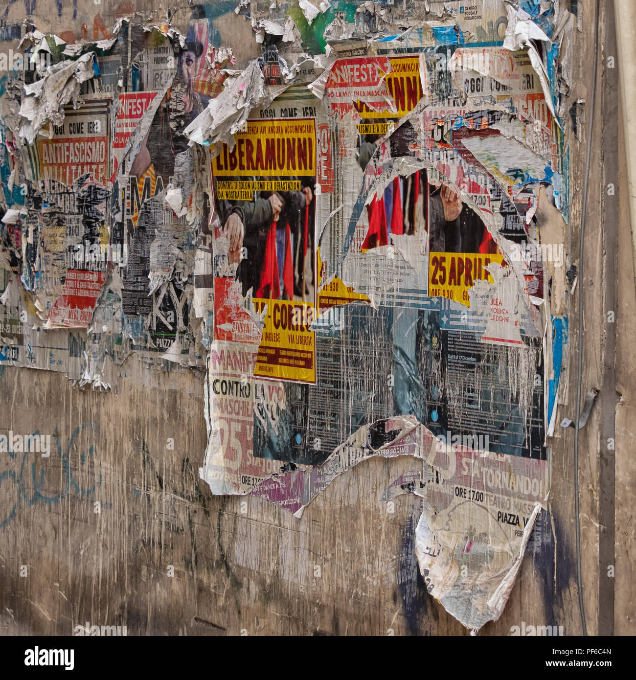 Old posters on the wall hi-res stock photography and images - Alamy
