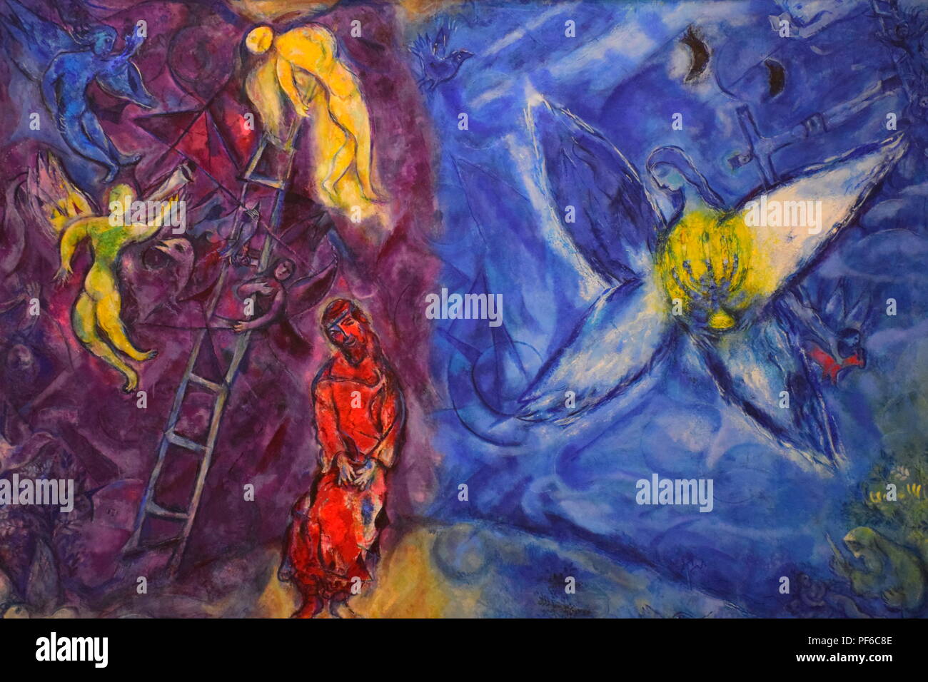 Jacob's Dream, a painting by Chagall at the Chagall Museum in Nice ...