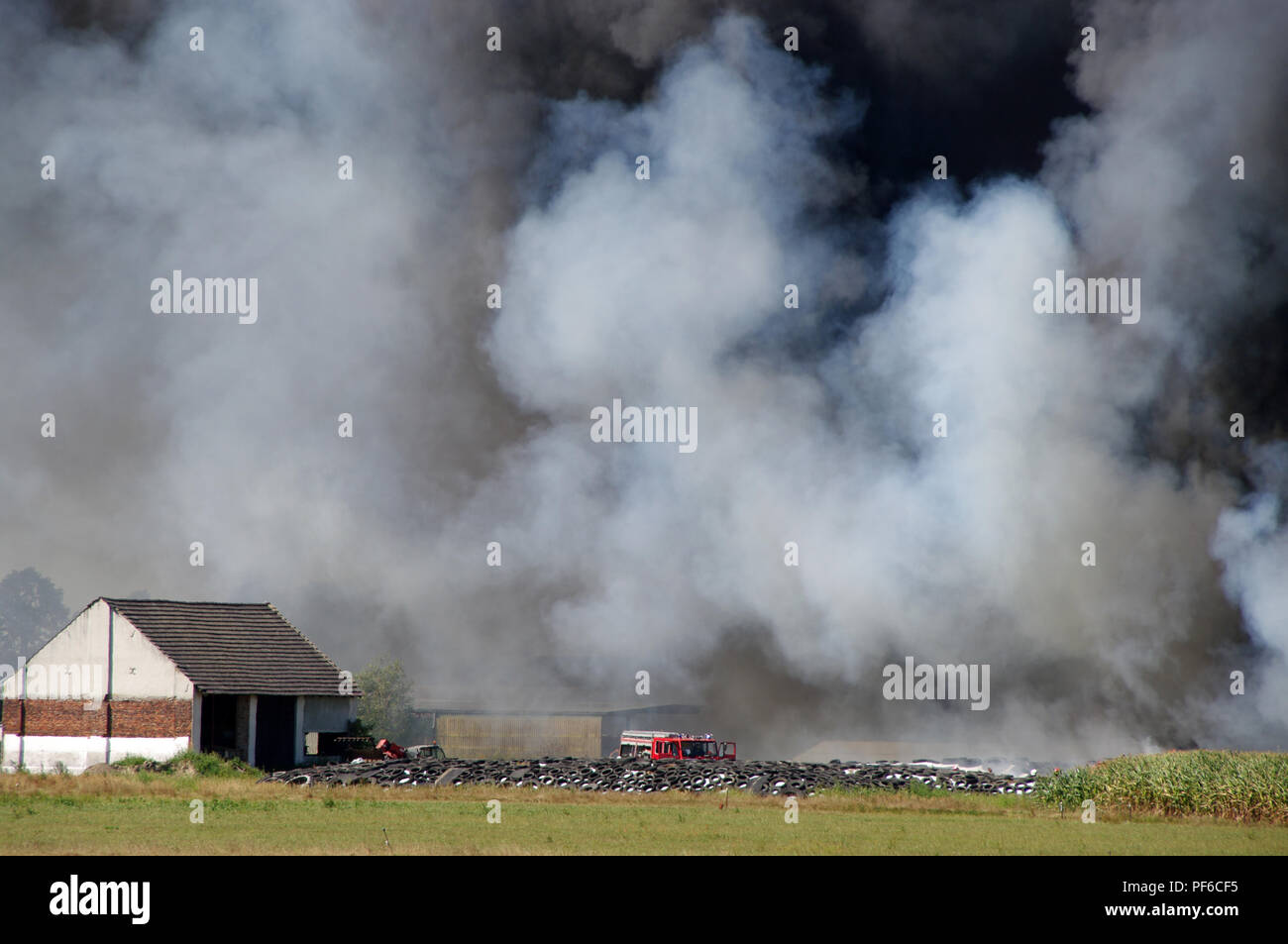 The fire at hot summer in a rural farm Stock Photo - Alamy