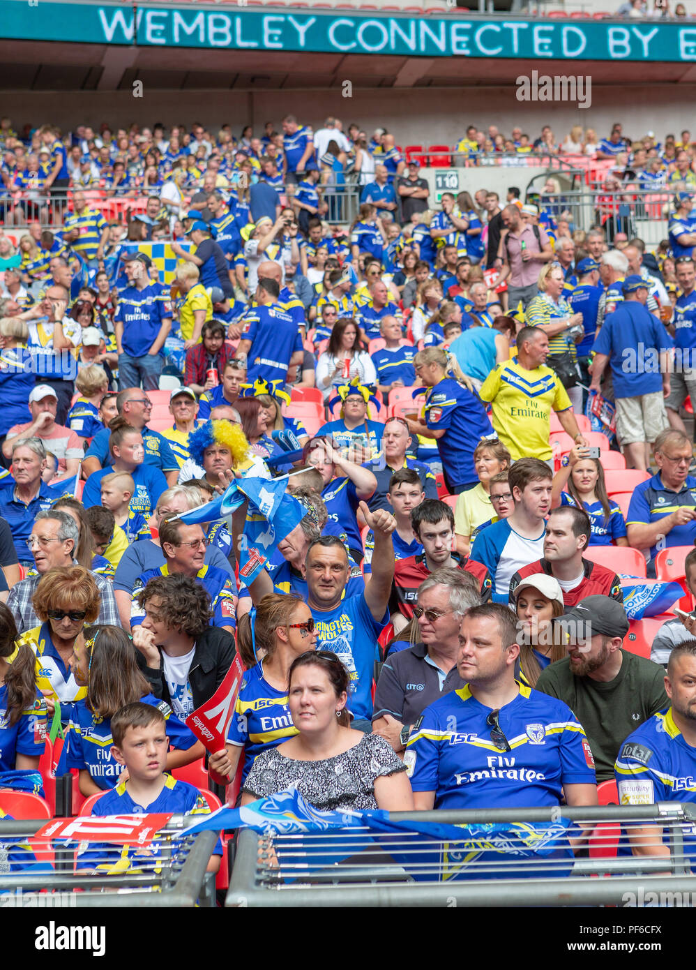 Warrington wolves fans in stands hi-res stock photography and images ...