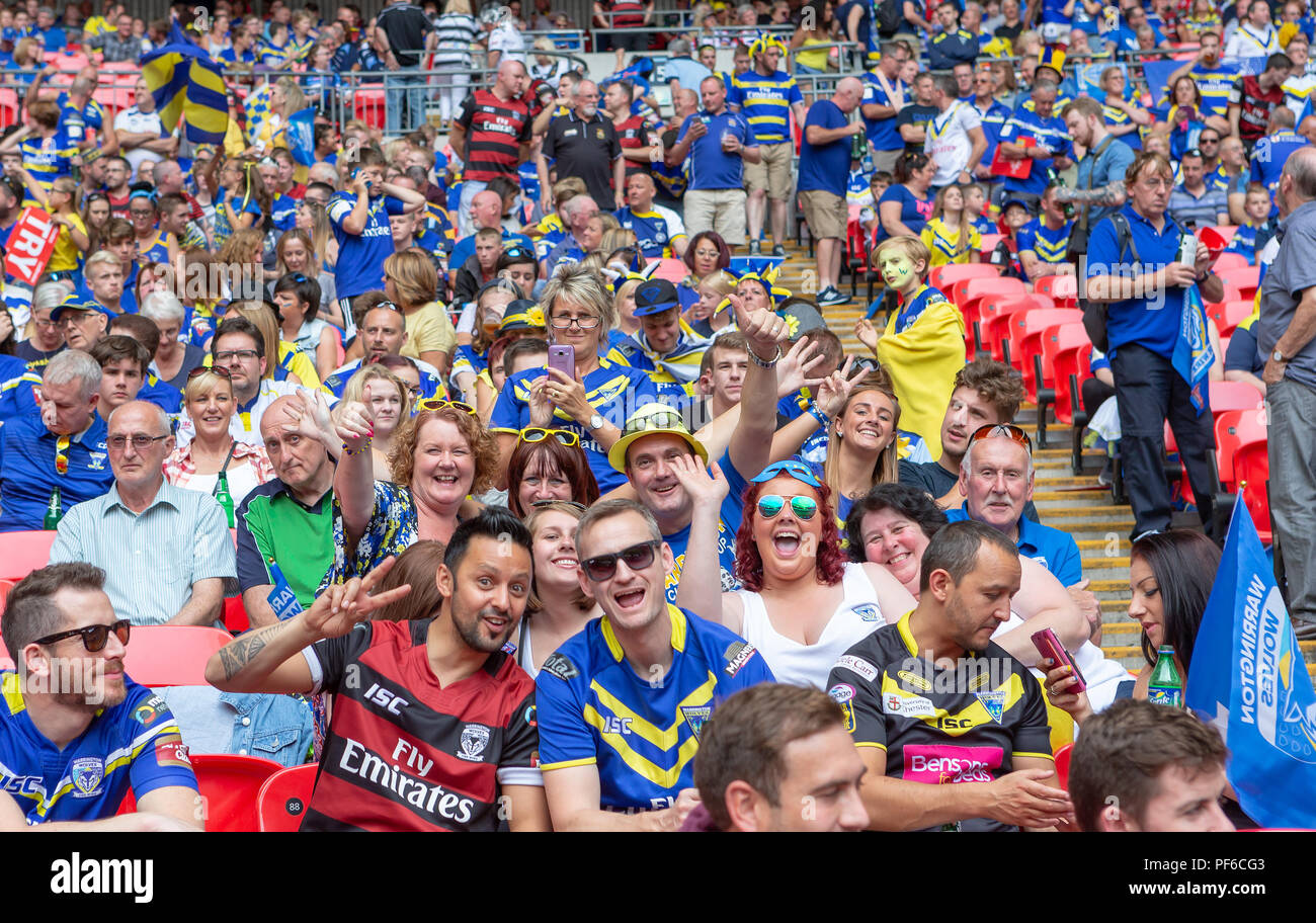 27 August 2016 - Warrington Wolves rugby league supporters travelled to ...