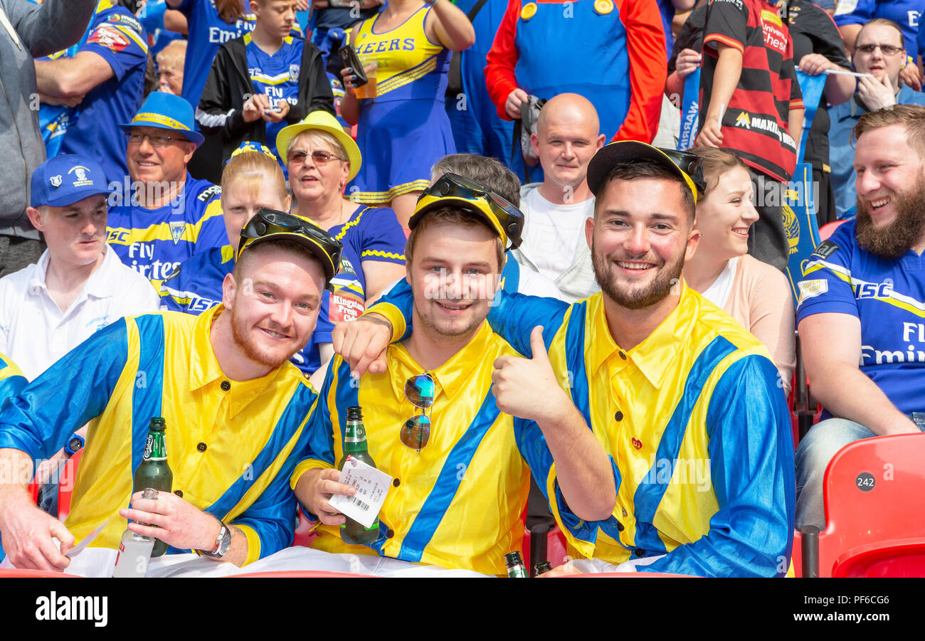 27 August 2016 - Warrington Wolves rugby league supporters travelled to ...