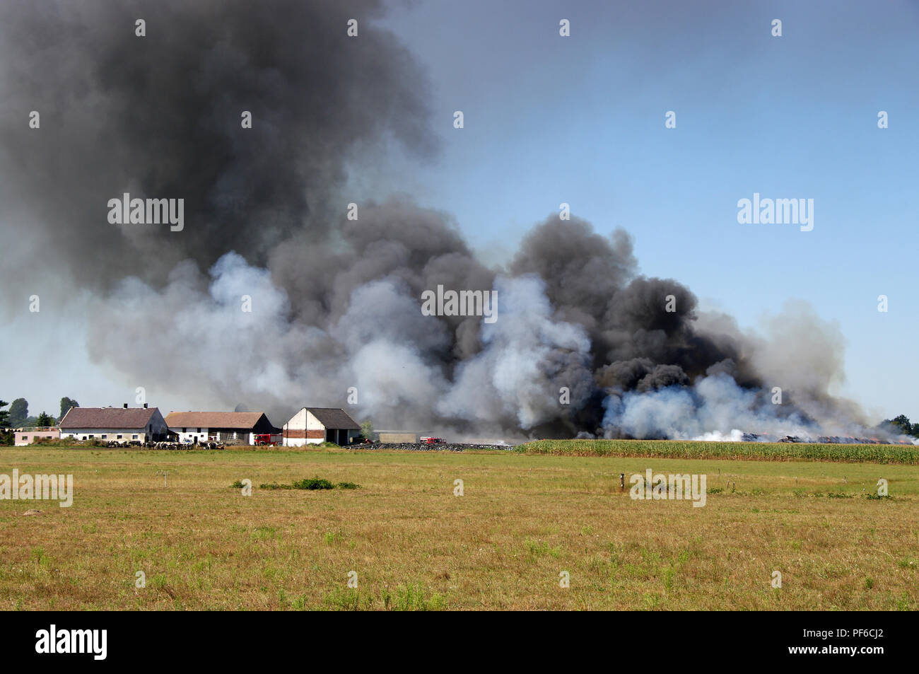 The fire at hot summer in a rural farm Stock Photo - Alamy