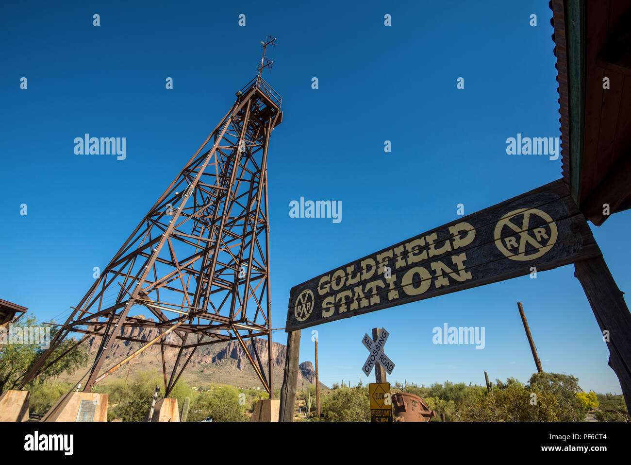Goldfield Ghost Town is situated atop a small hill between the ...