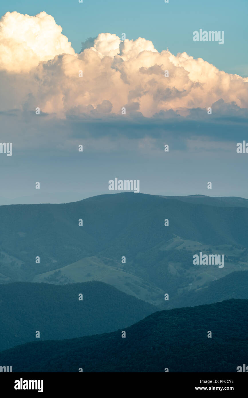 A view of a Appalachian and Allegheny mountains from hear the Virginia ...