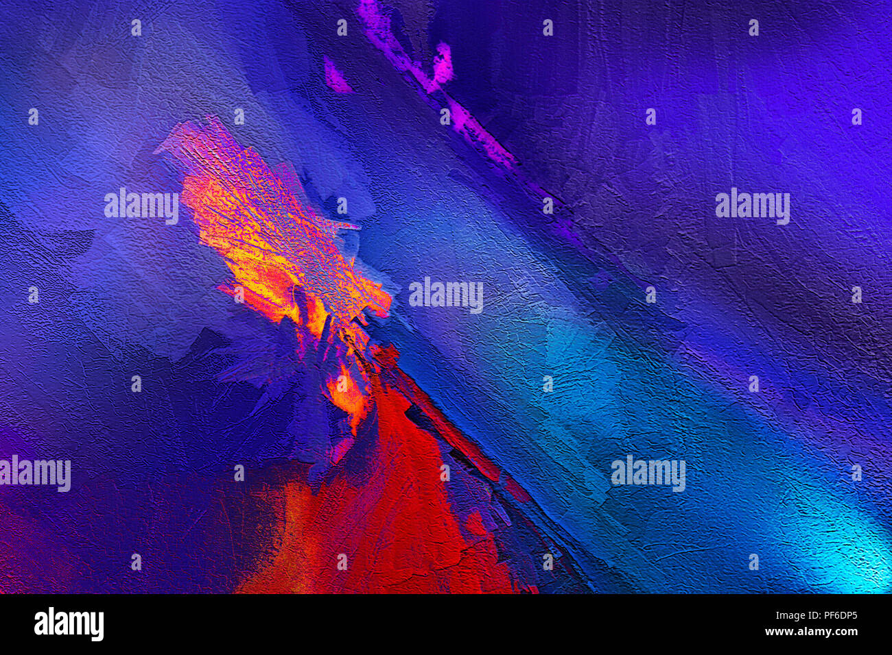 This abstract is reminiscent of geologic upheaval, fissures and ...