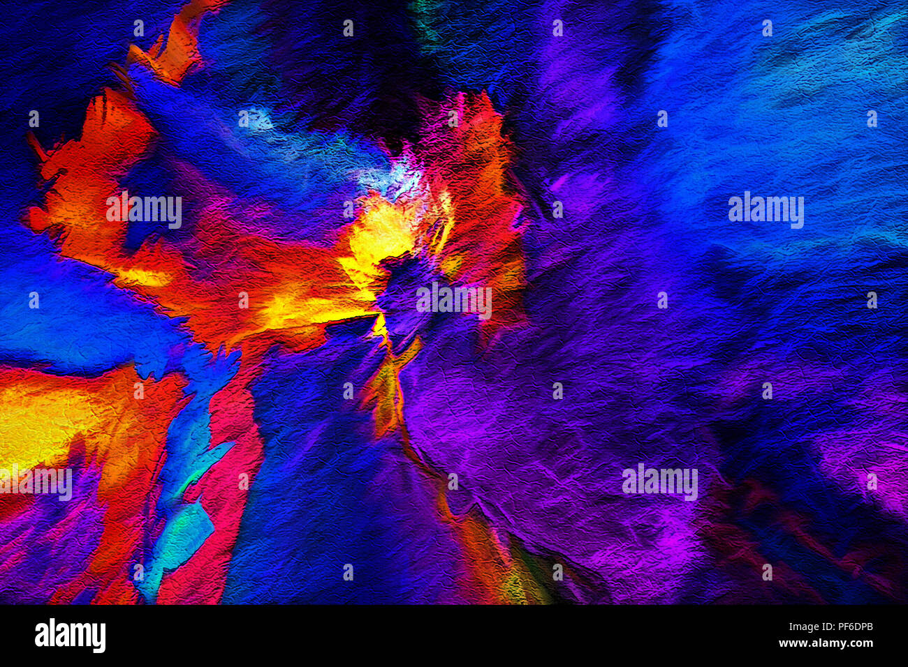 This abstract is reminiscent of geologic upheaval, fissures and ...