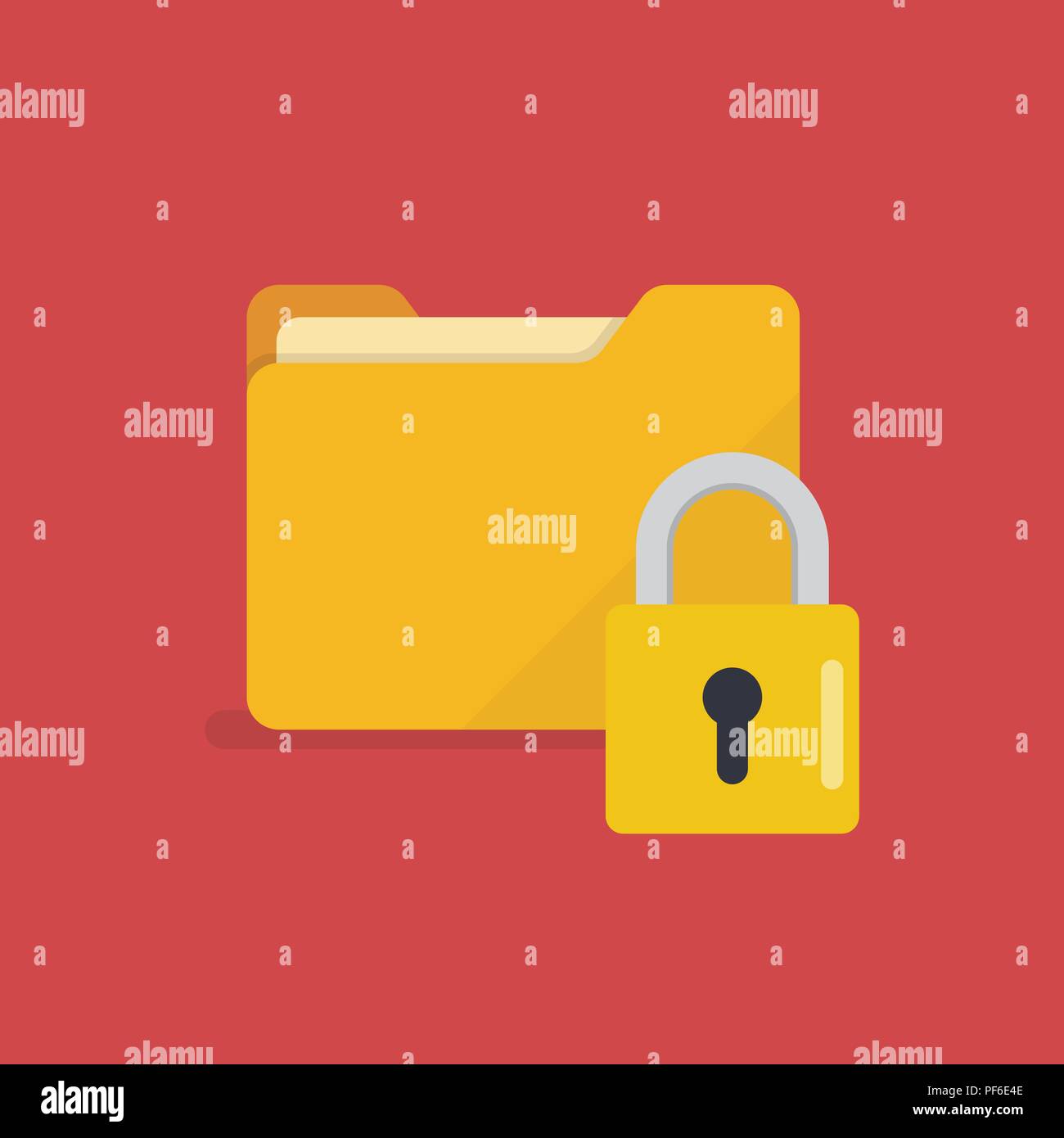 Lock folder icon. Malware concept Vector illustration Stock Vector ...