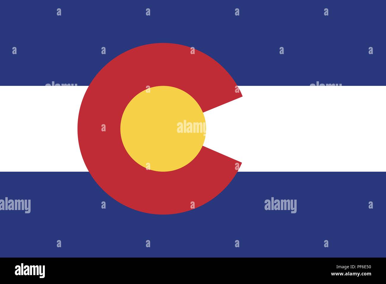 Flag of the USA State of Colorado, vector Stock Vector Image & Art - Alamy