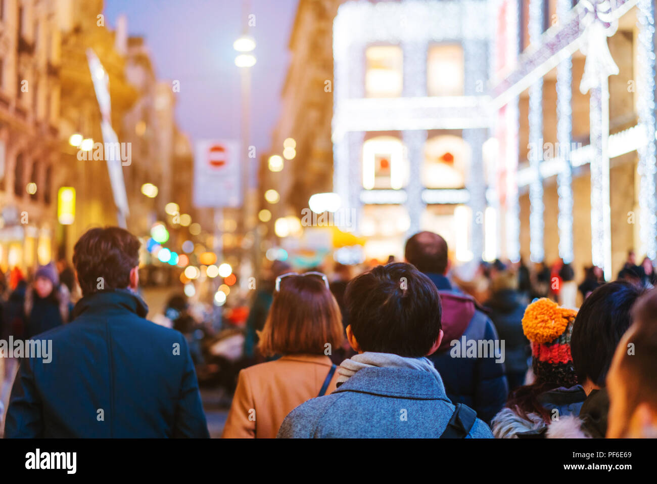 people crowd walking on busy street Stock Photo - Alamy