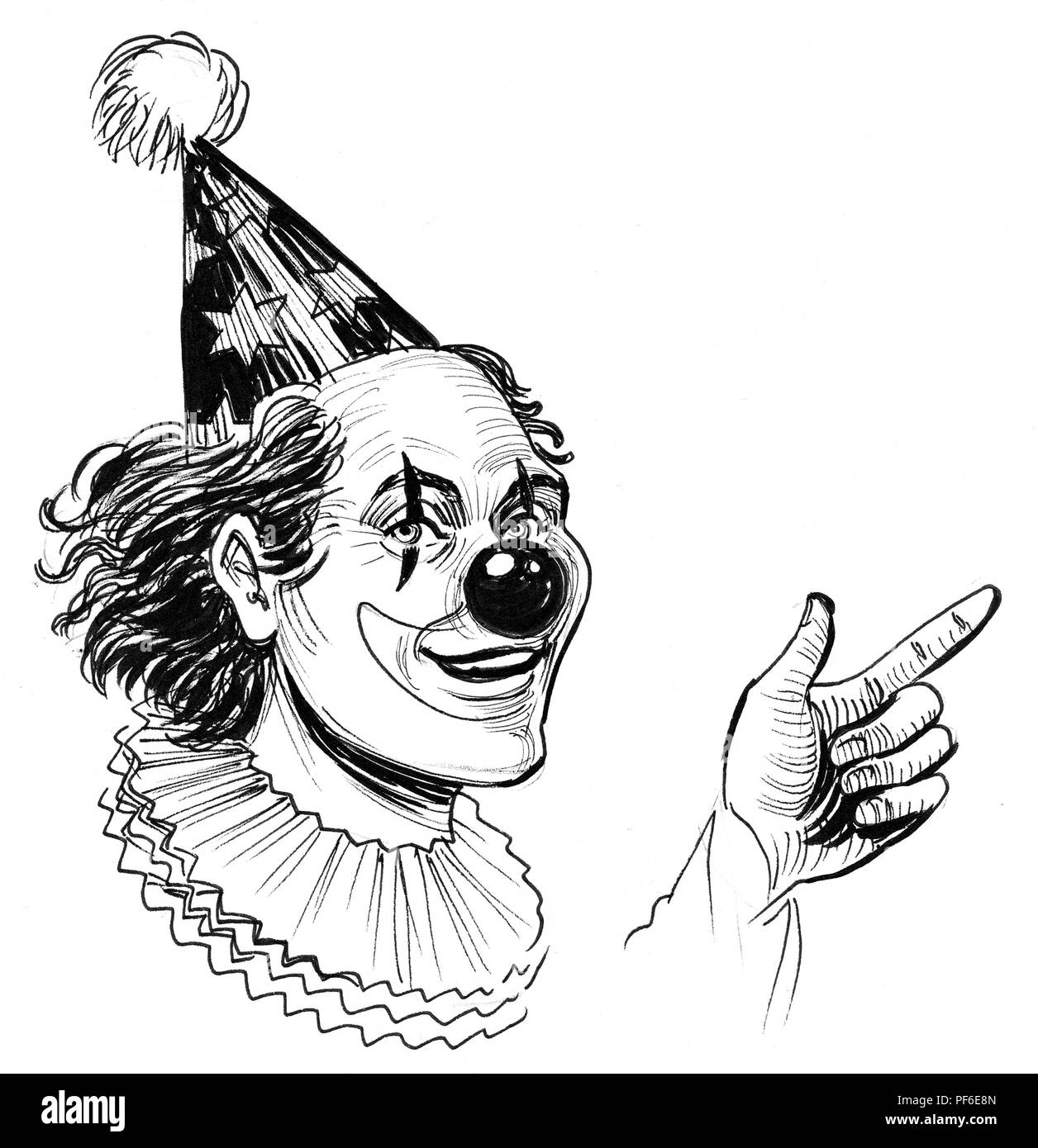 Show finger up and point Black and White Stock Photos & Images - Alamy