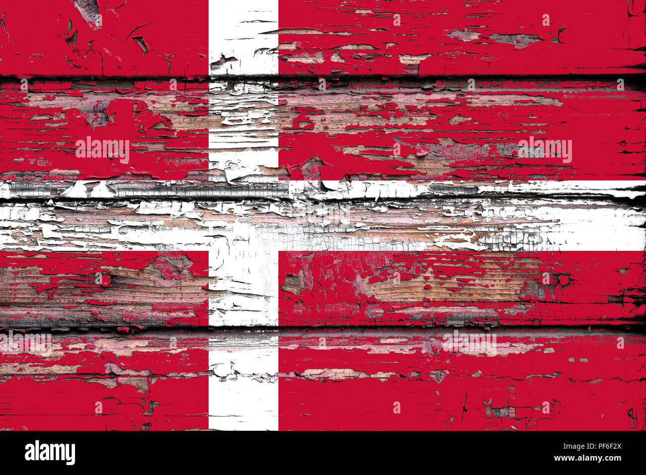 National flag of Denmark on a dull wooden background Stock Photo - Alamy