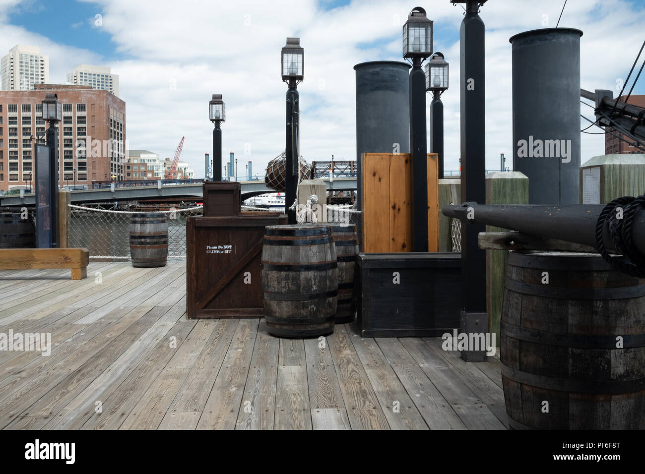 Wooden Barrels at Boston Tea Party Museum Stock Photo - Alamy