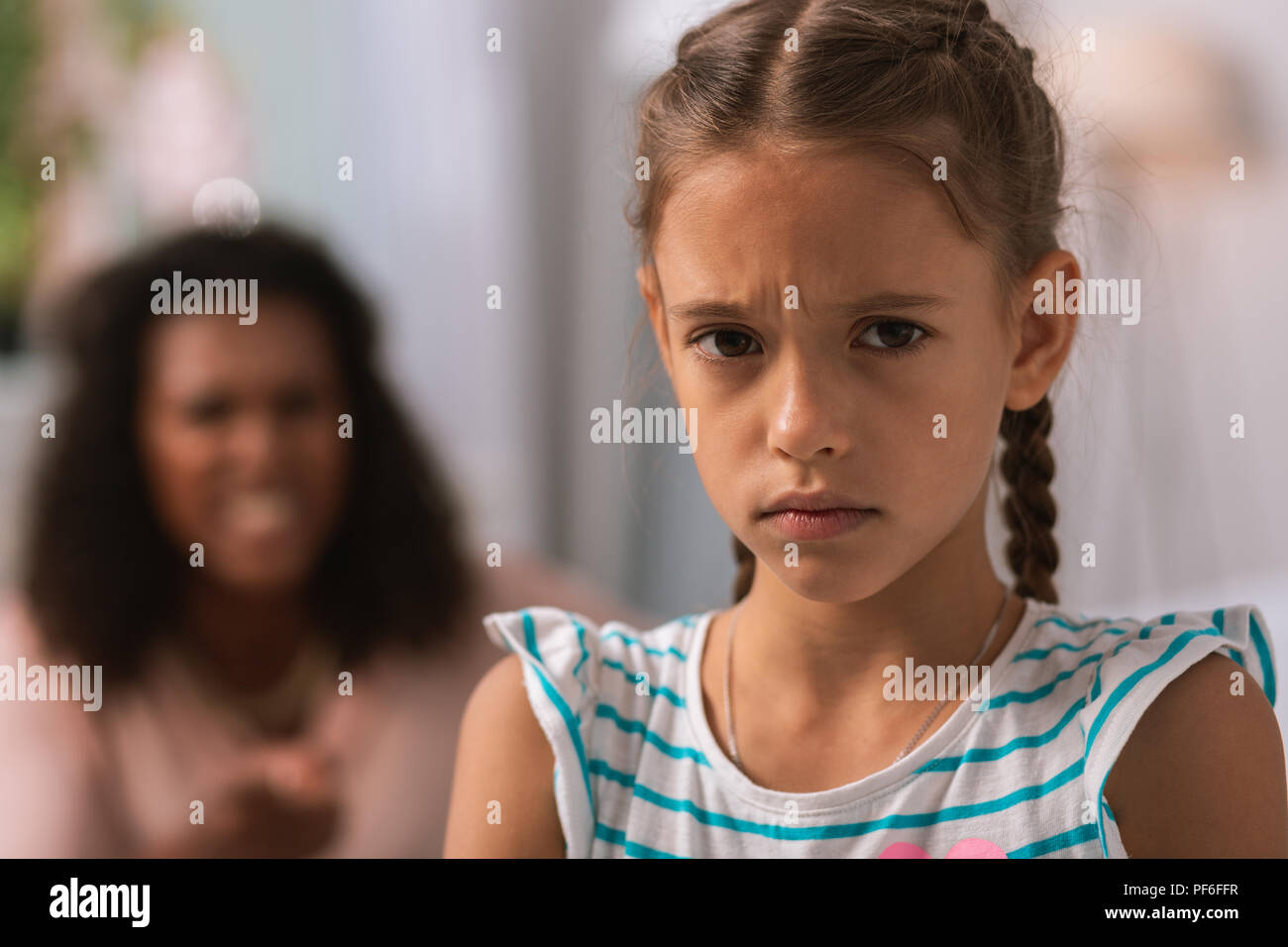 Portrait sad little african american girl hi-res stock photography and ...